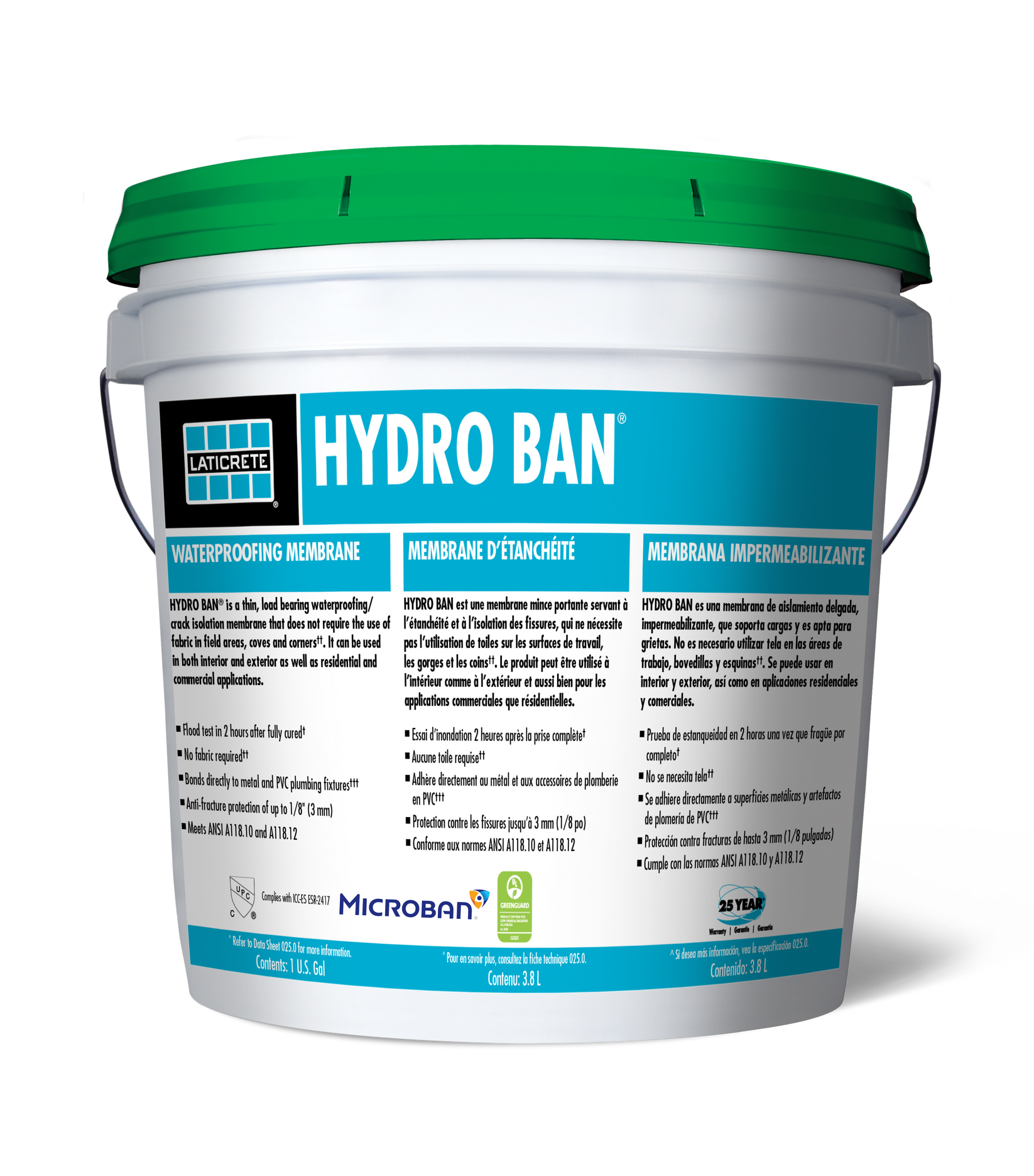 Laticrete Hydroban Waterproofing Liquid Membrane 4L (Approx. Coverage ...